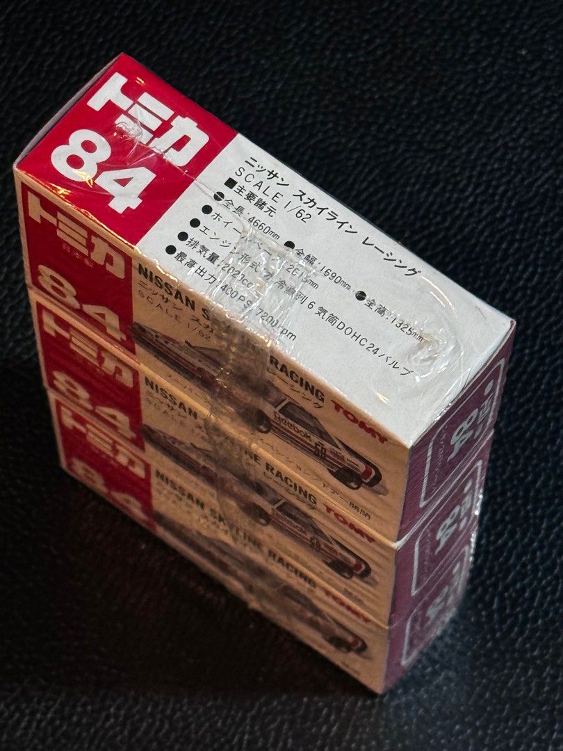 100% 全新 超絕版 原裝 Tomy 紅白盒 日本製 Tomica 84 Nissan Skyline GTR Racing Reebok ...