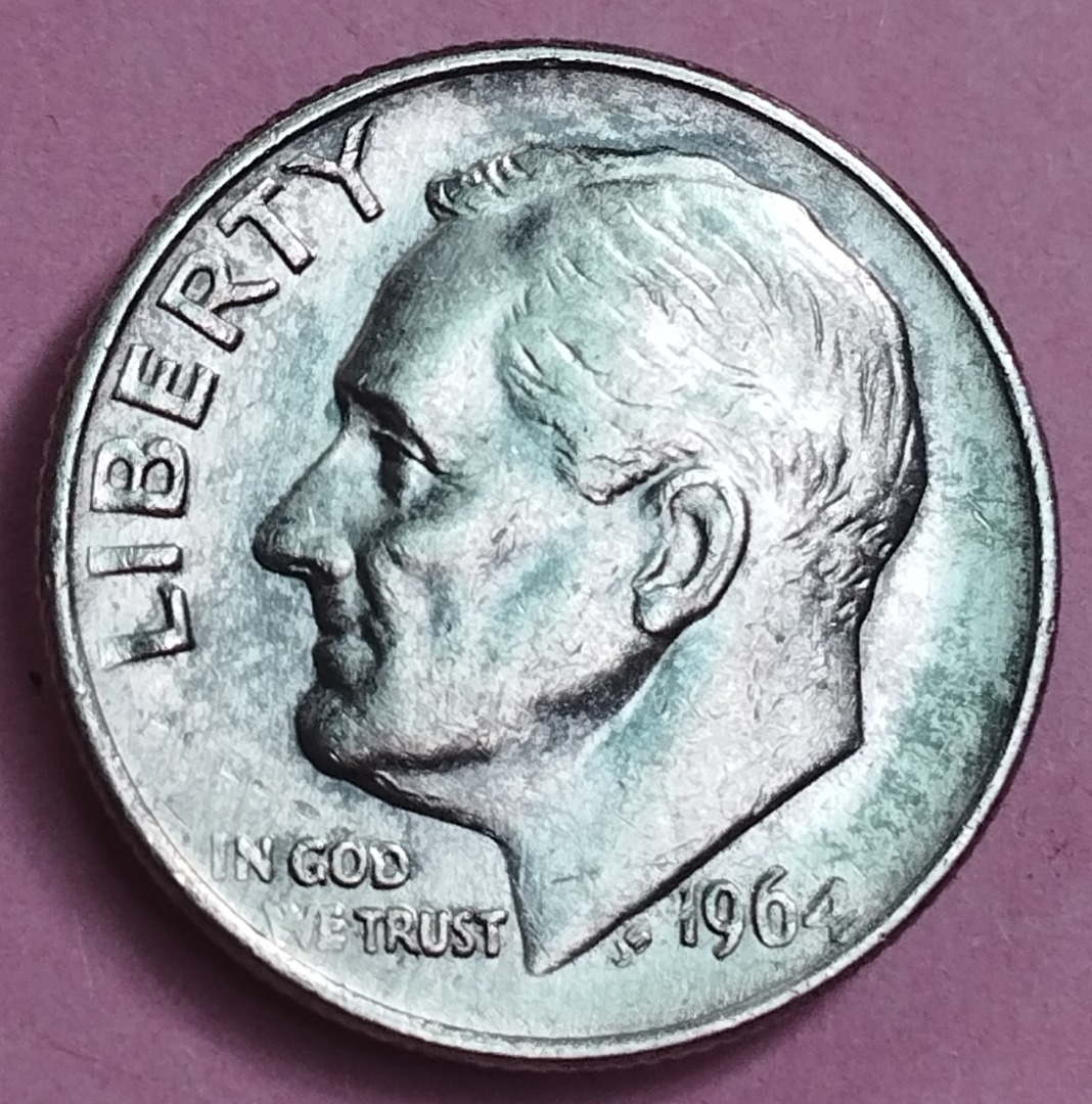 1964 US One Dime Silver Coin AU, Hobbies & Toys, Collectibles ...