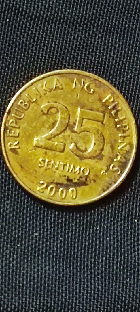 2000 25 sentimo BSP rare coin, Hobbies & Toys, Memorabilia & Collectibles, Currency on Carousell