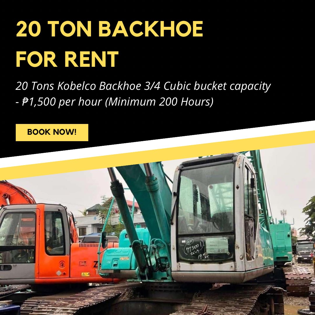20 Ton Backhoe For Rent ‼️, Commercial & Industrial, Industrial ...