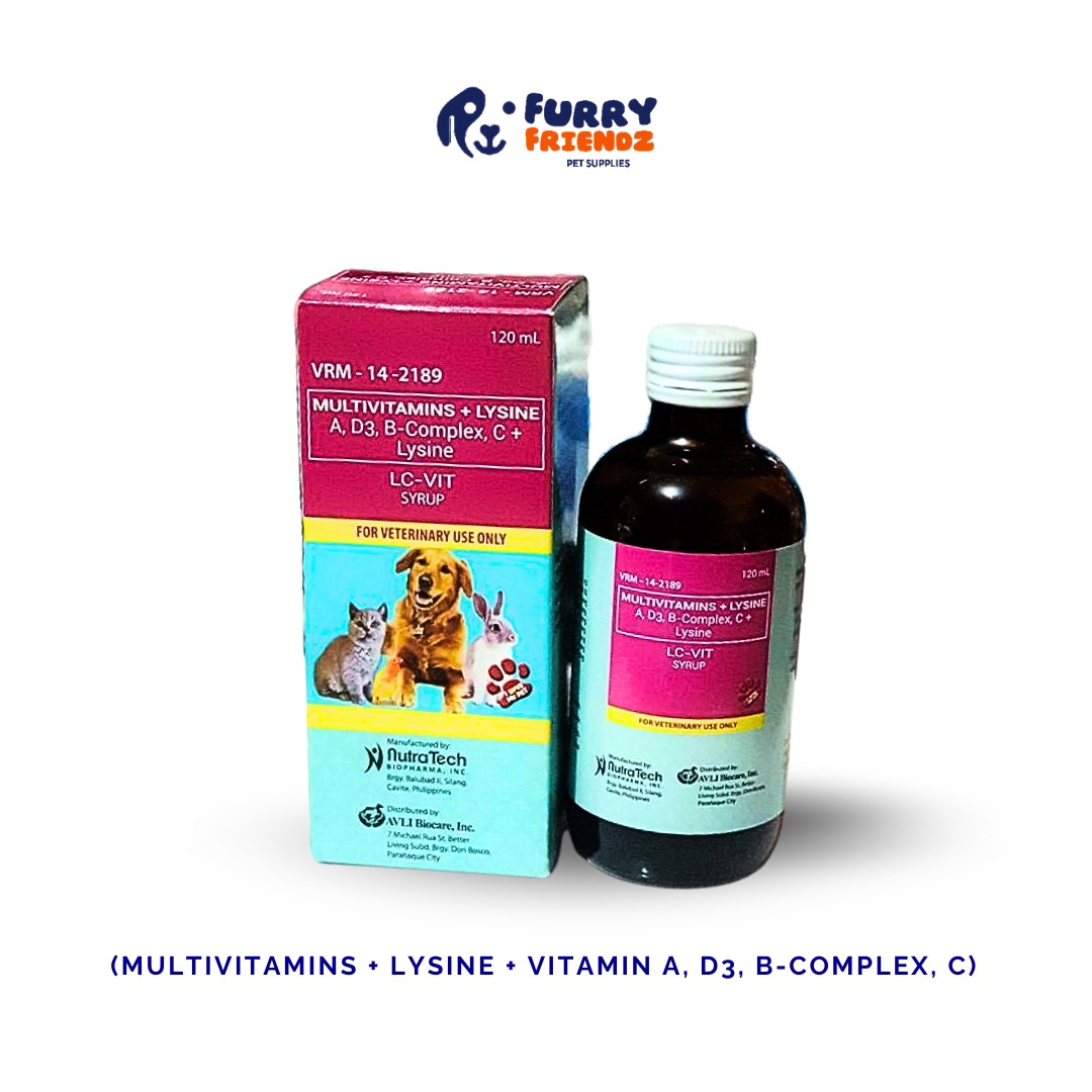 60ML LC-Vit Syrup Multivitamins + Lysine for Dogs and Cats by NutraTech ...