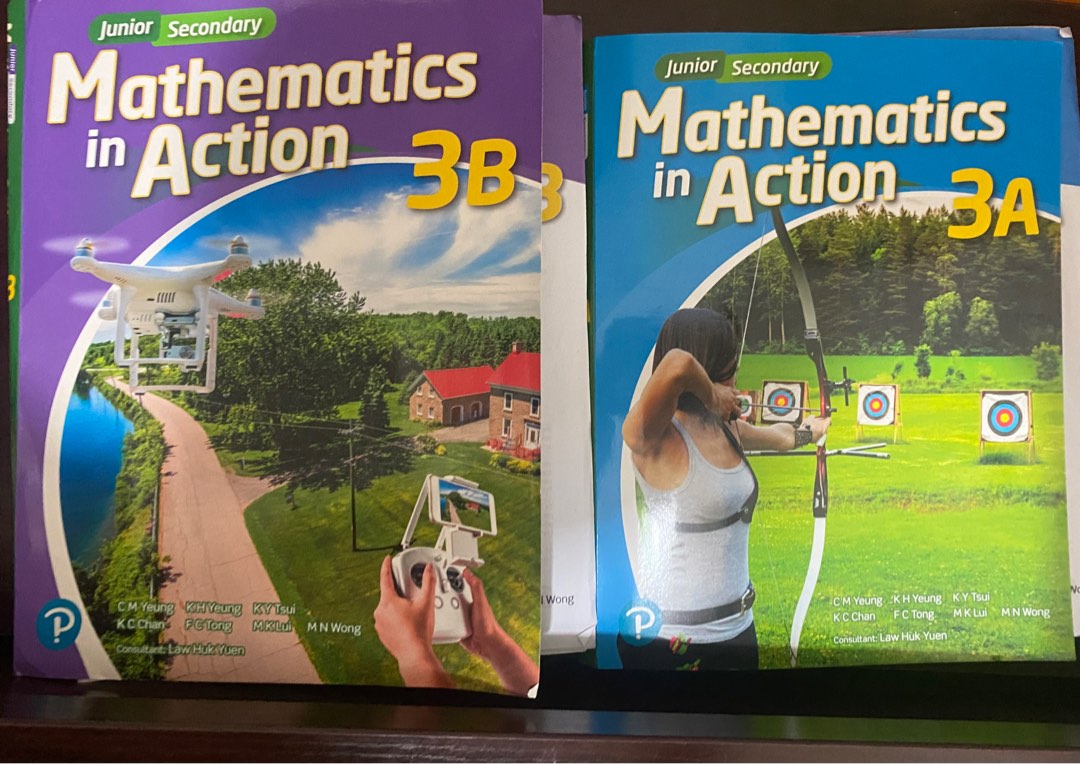 中三數學教科書 Junior Secondary Mathematics inAction-3A/3B, 興趣及遊戲, 書本 & 文具 ...