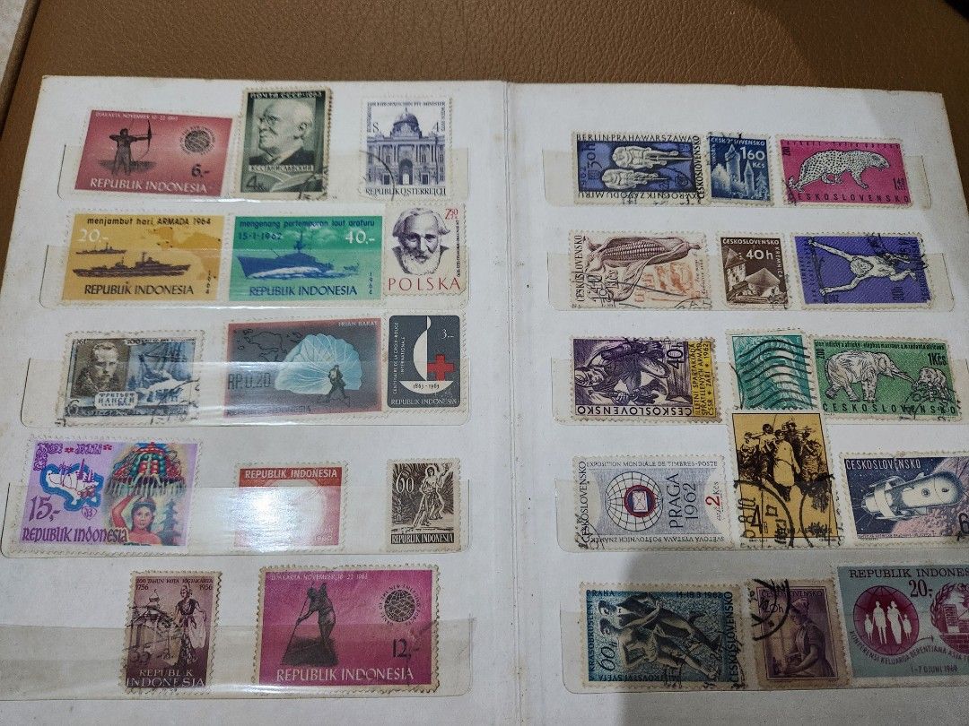 Album perangko filateli luar negeri kuno jadul antik, Antik, Filateli ...