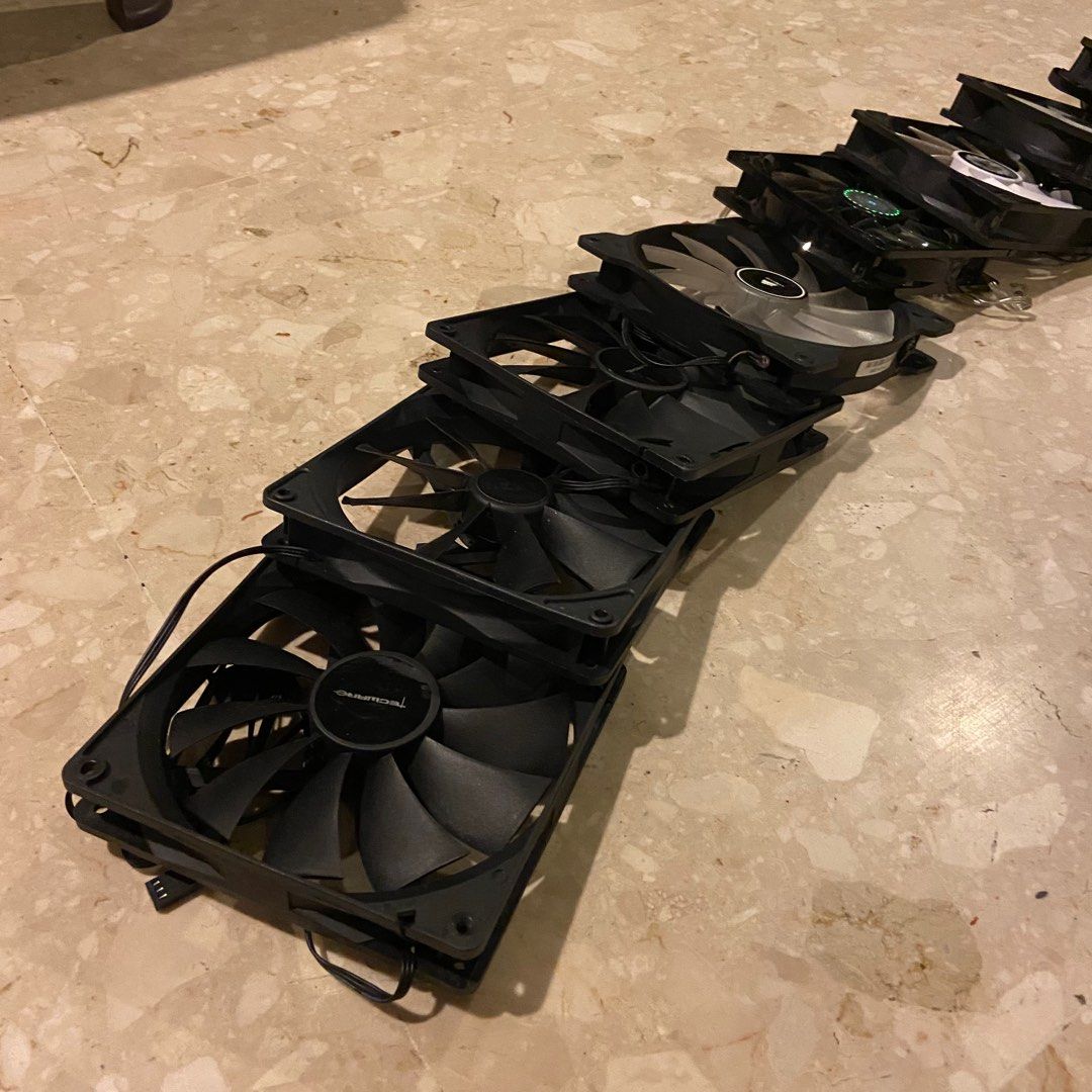 Assorted PC fans desktop cooling case 4 pin 3 pin MOLEX, Computers ...