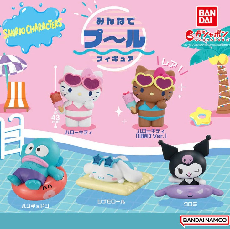 Bandai gashapon Sanrio pool party figures, Hobbies & Toys, Toys & Games ...