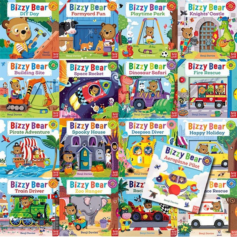 Bizzy Bear Board Book with Push and Pull Sliders / board book brand new ...