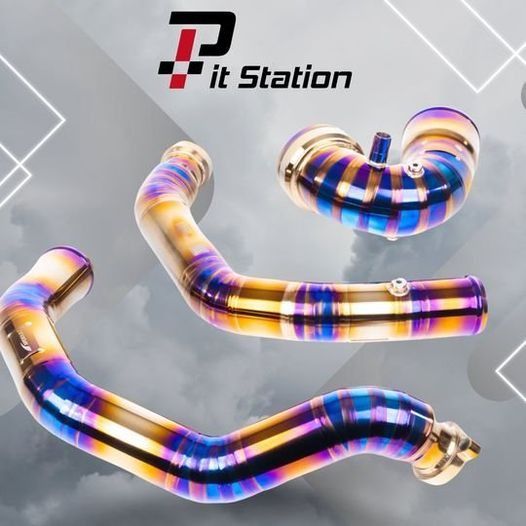 BMW F82 F83 M4 S55 Engine ApexBuilt Style Titanium Front Mount Intake ...