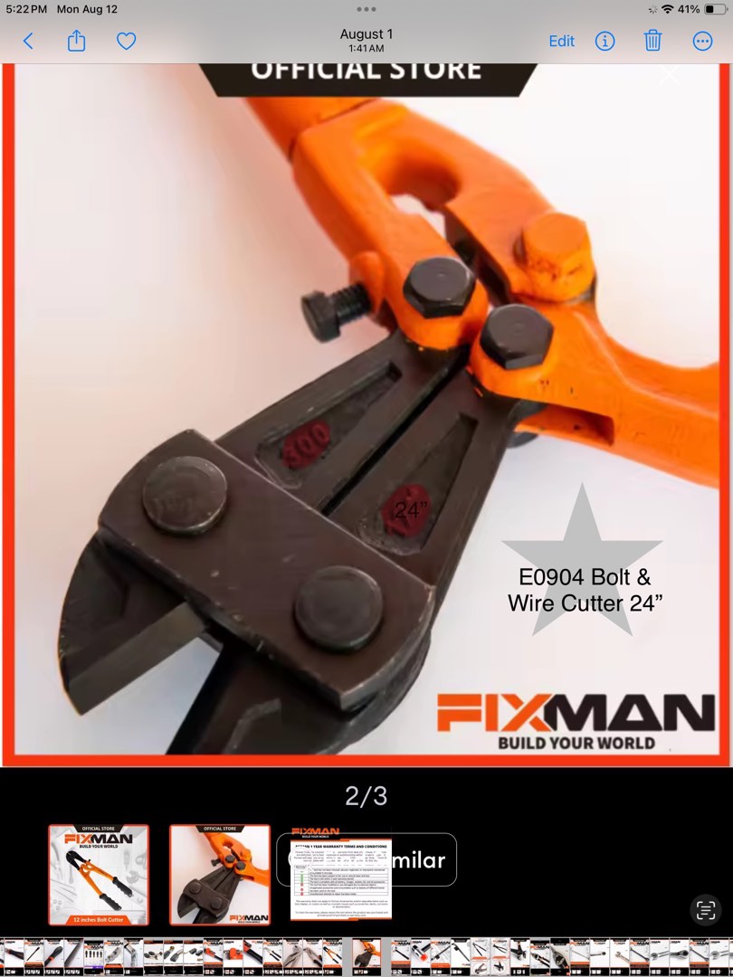 Bolt & Wire Cutter 24”, Commercial & Industrial, Construction ...