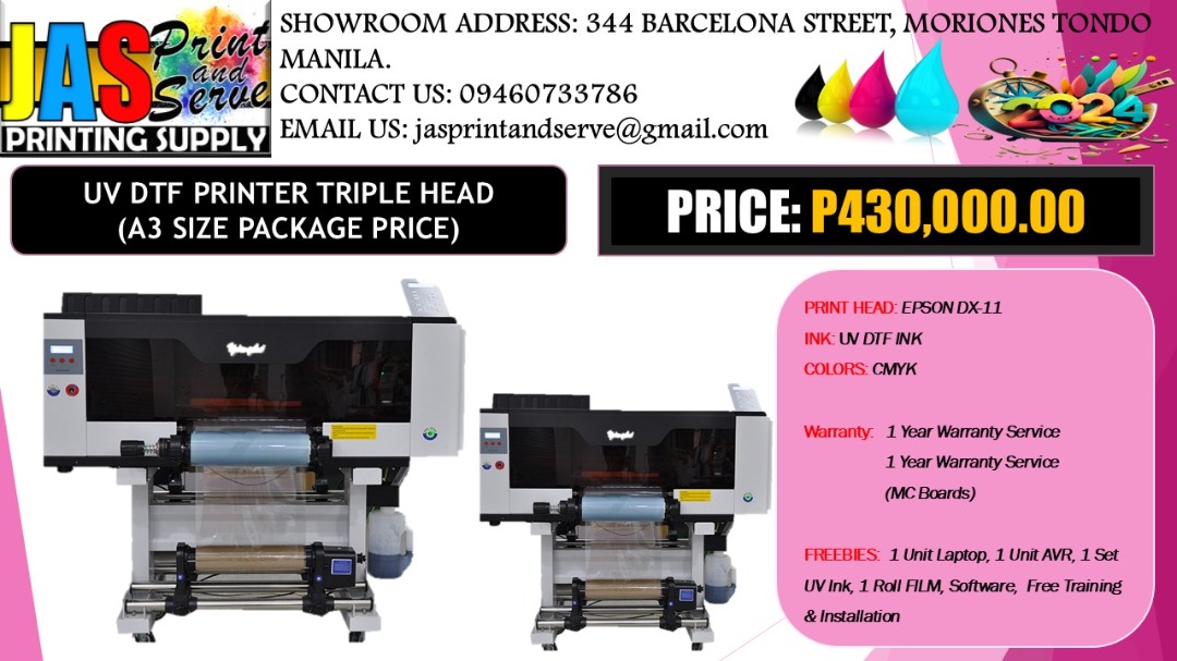 BRAND NEW UV DTF PRINTER MACHINE A3 SIZE ECO-SOLVENT PRINTER MACHINE ...