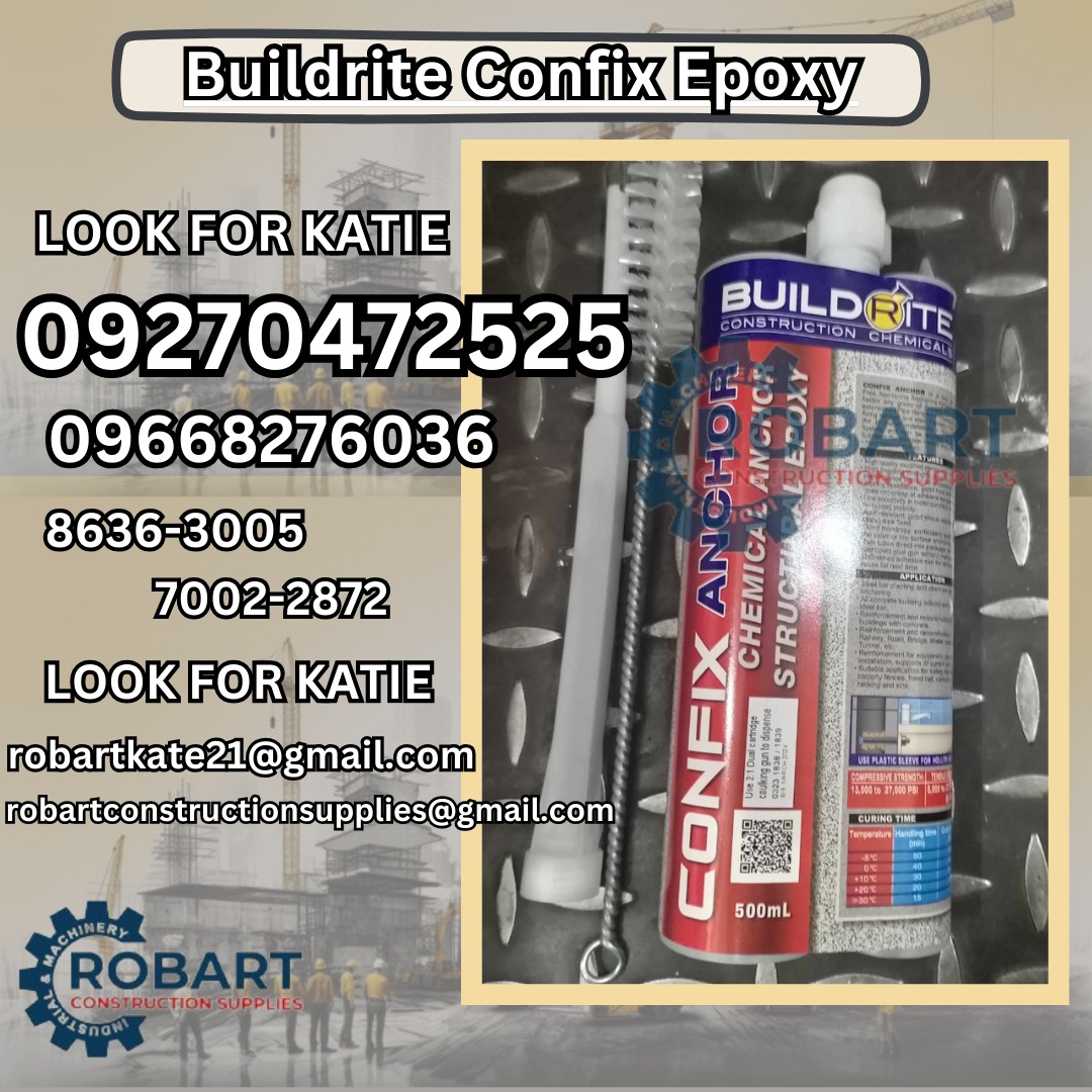 Buildrite Confix Anchor Chemical Anchor Structural Epoxy, Commercial & Industrial, Construction ...