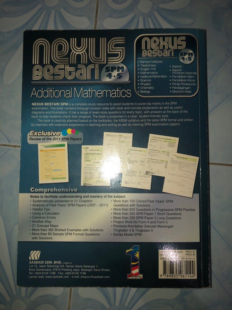 BUKU ADDMATH SPM, Hobbies & Toys, Books & Magazines, Textbooks on Carousell