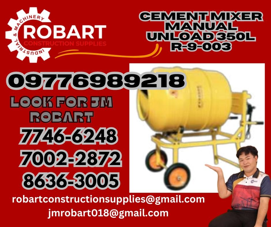 Cement Mixer Manual Unload, Commercial & Industrial, Construction Tools ...