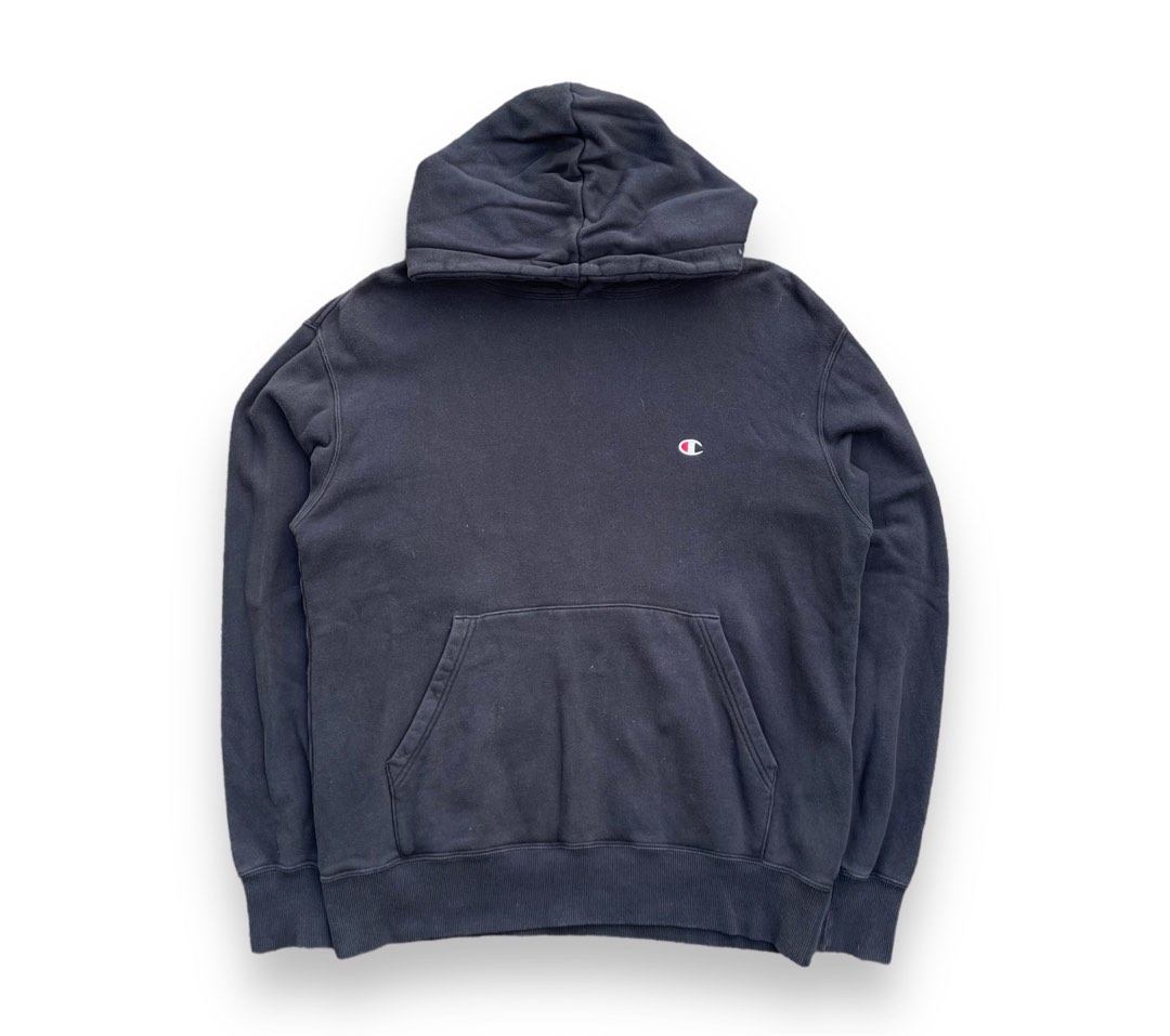 Champion Side Basic C Logo Hoodie( Black), Men's Fashion, Tops & Sets ...