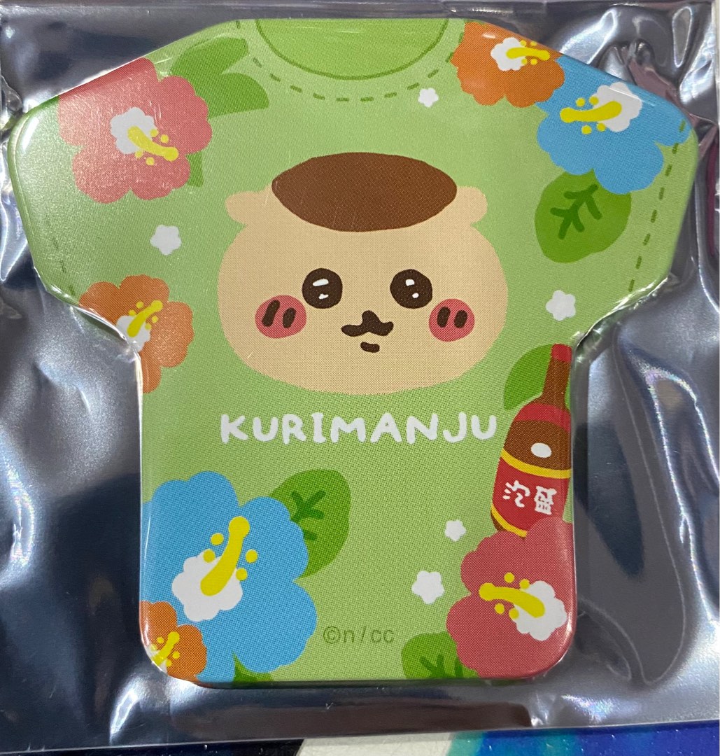 Chiikawa T Shirt Can Badge Kurimanju Hobbies And Toys Toys And Games