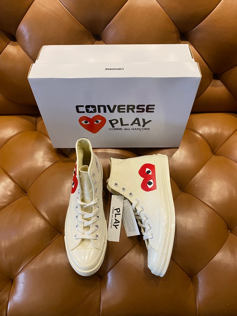 Converse X CDG High, Men's Fashion, Footwear, Sneakers on Carousell