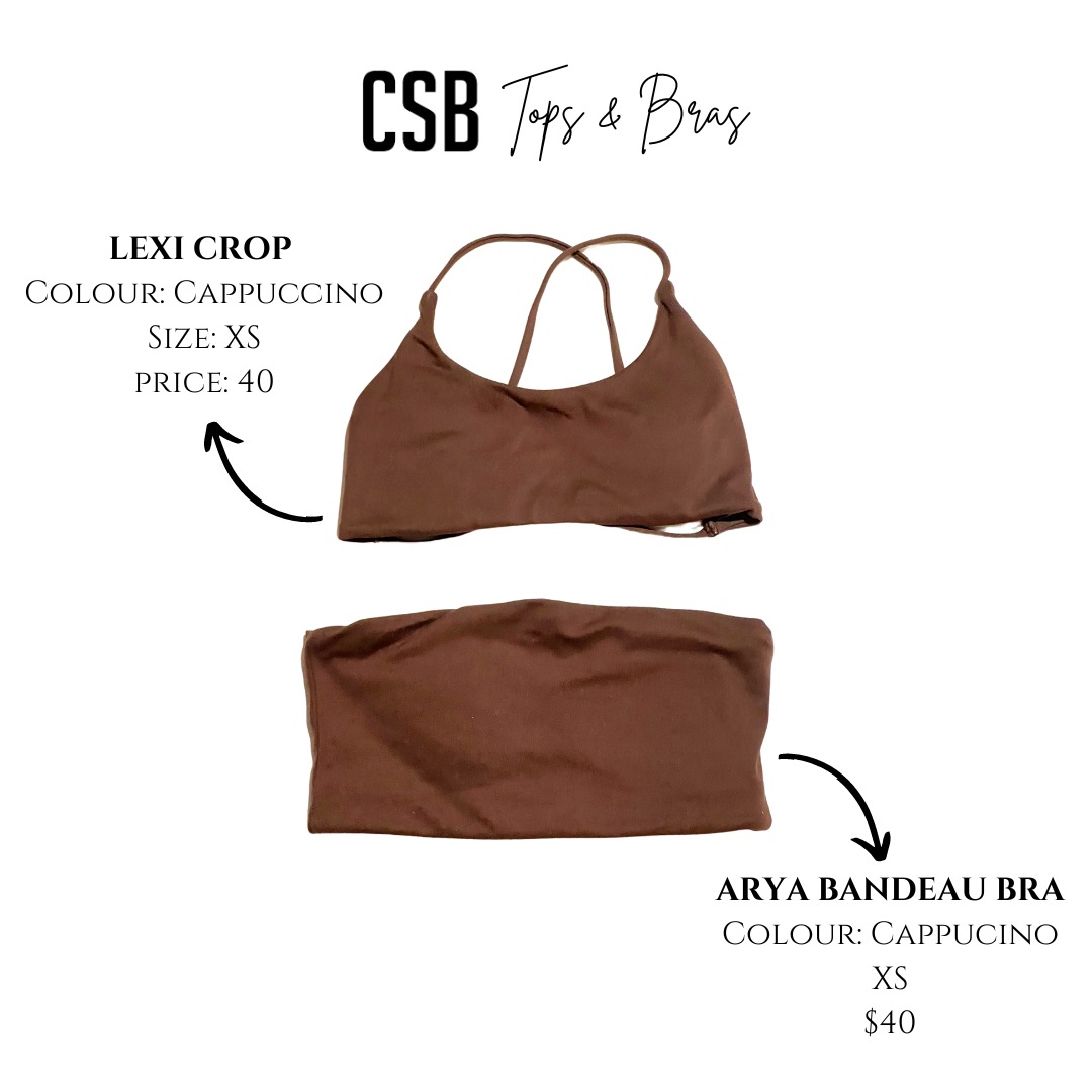 CSB Sports Arya Bandeau Bra Crop Top, Women's Fashion, Activewear on ...