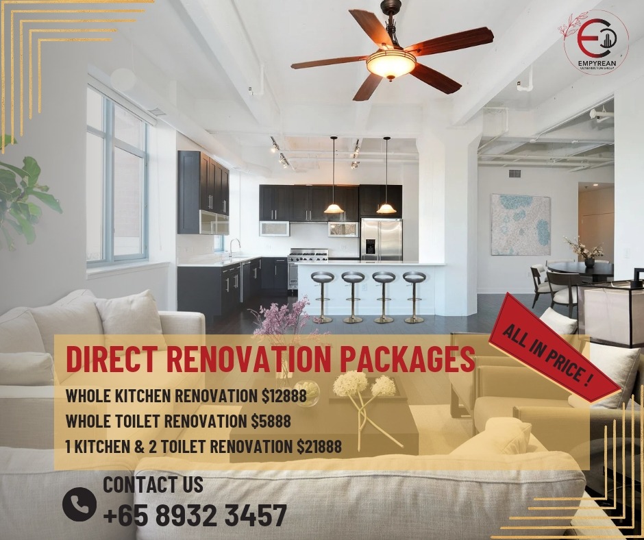 Direct Contractor Kitchen & Toilet Renovation Packages for BTO / HDB / Landed / Condo ...