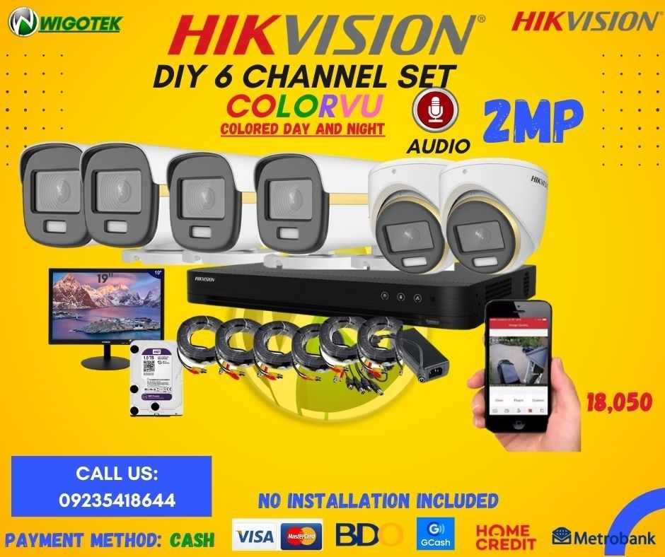 HIKVISION DIY 6 CHANNEL CCTV CAMERA COMPLETE SET PACKAGE, Furniture ...