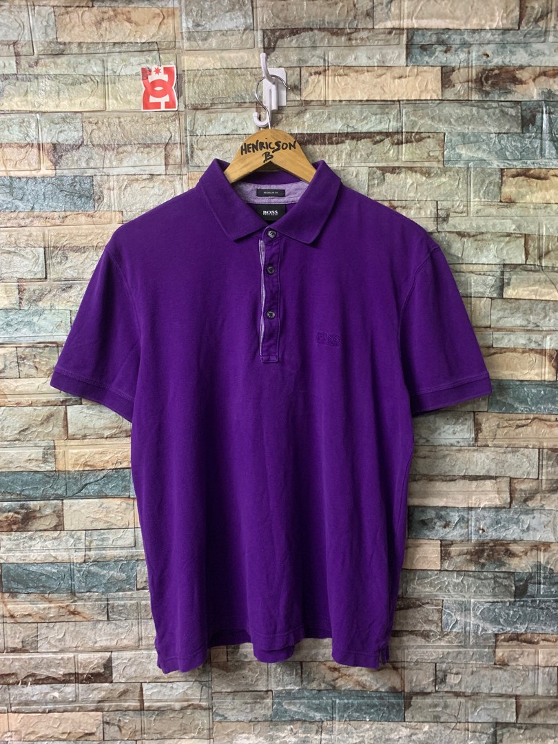 HUGO BOSS POLO SHIRT VIOLET, Men's Fashion, Tops & Sets, Tshirts & Polo ...