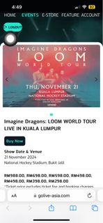 (CAT5) IMAGINE DRAGONS LOOM 2024 CONCERT, Tickets & Vouchers, Event ...