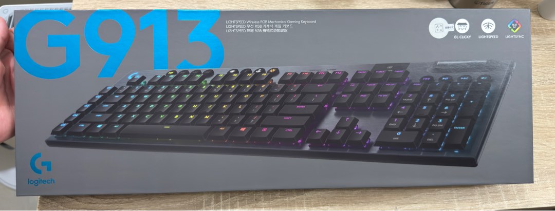 Logitech G 羅技G913 LIGHTSPEED RGB 無線機械式電競鍵盤, 電腦及科技產品, 電腦周邊產品, 電腦鍵盤及相關產品在旋轉拍賣