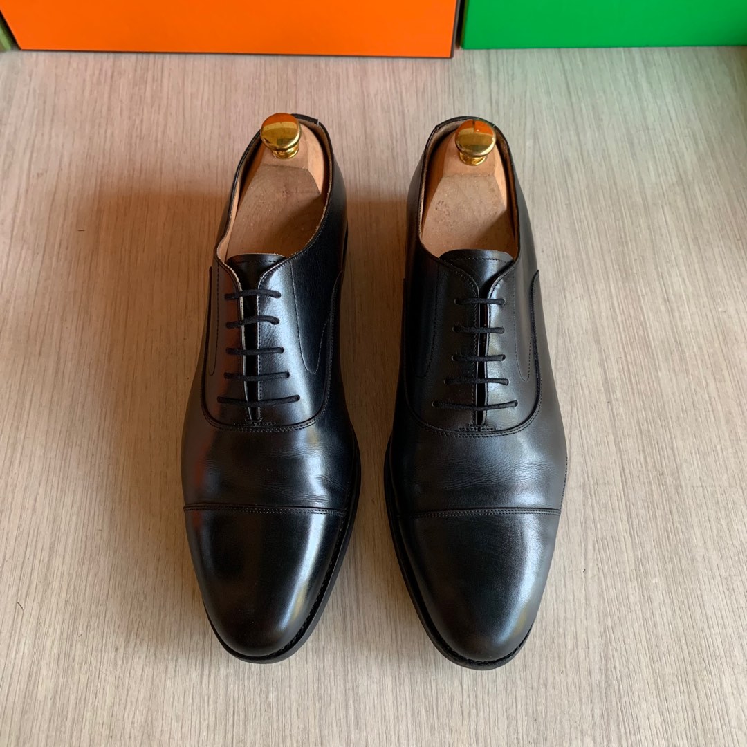Meermin Original Black Derby Black Shoes Mens size 9, Fesyen Pria ...