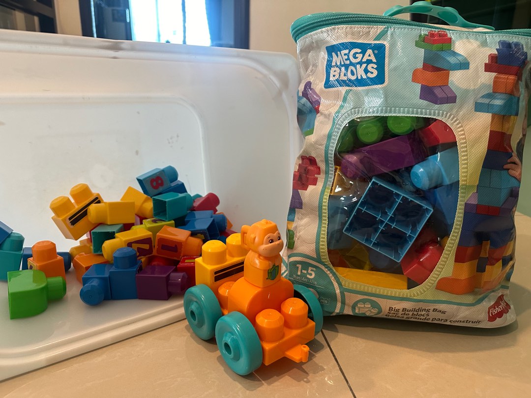 Mega Bloks 60 pcs (free number set), Babies & Kids, Infant Playtime on ...
