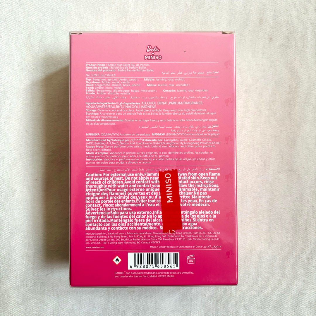 Miniso Barbie EDP Perfume 50ml | Miniso PS Service, Beauty & Personal ...