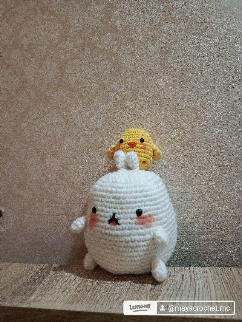 Molang and piu piu crochet dolls toy handmade, Hobbies & Toys ...
