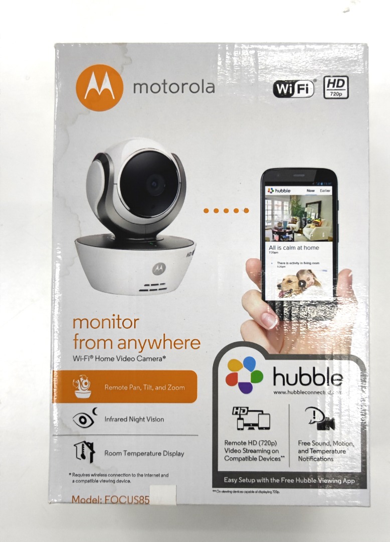 MOTOROLA FOCUS 85 Baby Monitor with Infrared Night Vision, Remote Pan ...