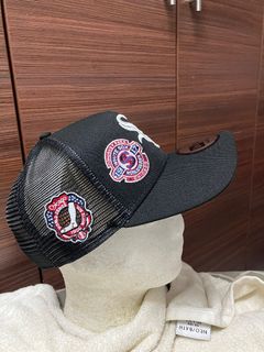 NE Trucker Jepun Handwritten NE Metal Black baseball Cap Strapback ...