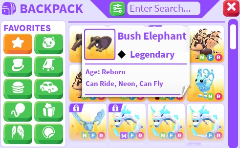 M/N/FR Bush Elephant | Adopt Me, Video Gaming, Gaming Accessories, In ...