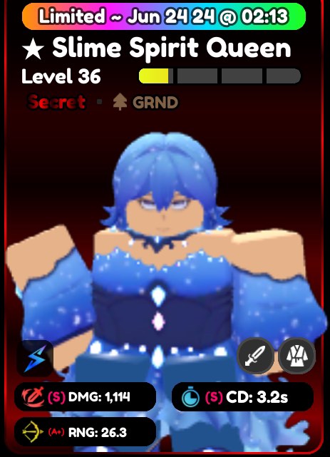 Roblox Anime Defenders Slime Spirit Queen, 電子遊戲, 電子遊戲, 其他 - Carousell