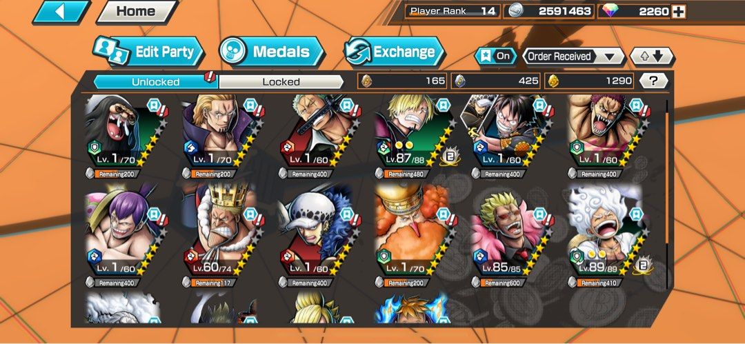 One Piece Bounty Rush G5 Luffy, roger account, Video Gaming, Video ...