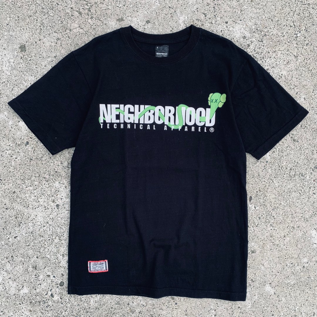 Original fake x kaws x neighborhood, Men's Fashion, Tops & Sets ...
