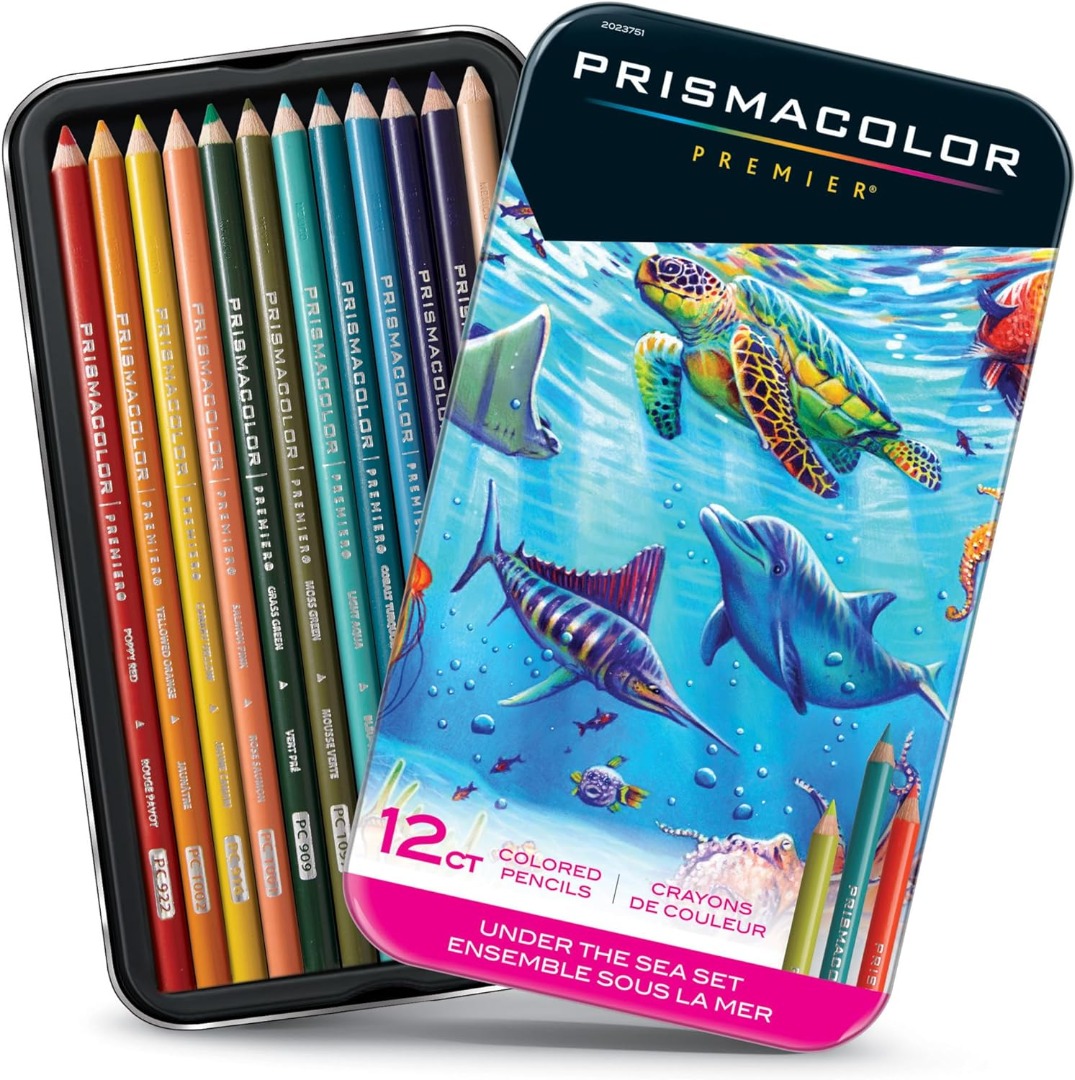 Prismacolor Premier Colored Pencils Soft Core - Under the Sea Set - Tin ...