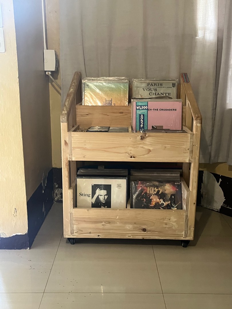 record album display bin, lp, vinyl rack, Furniture & Home Living ...