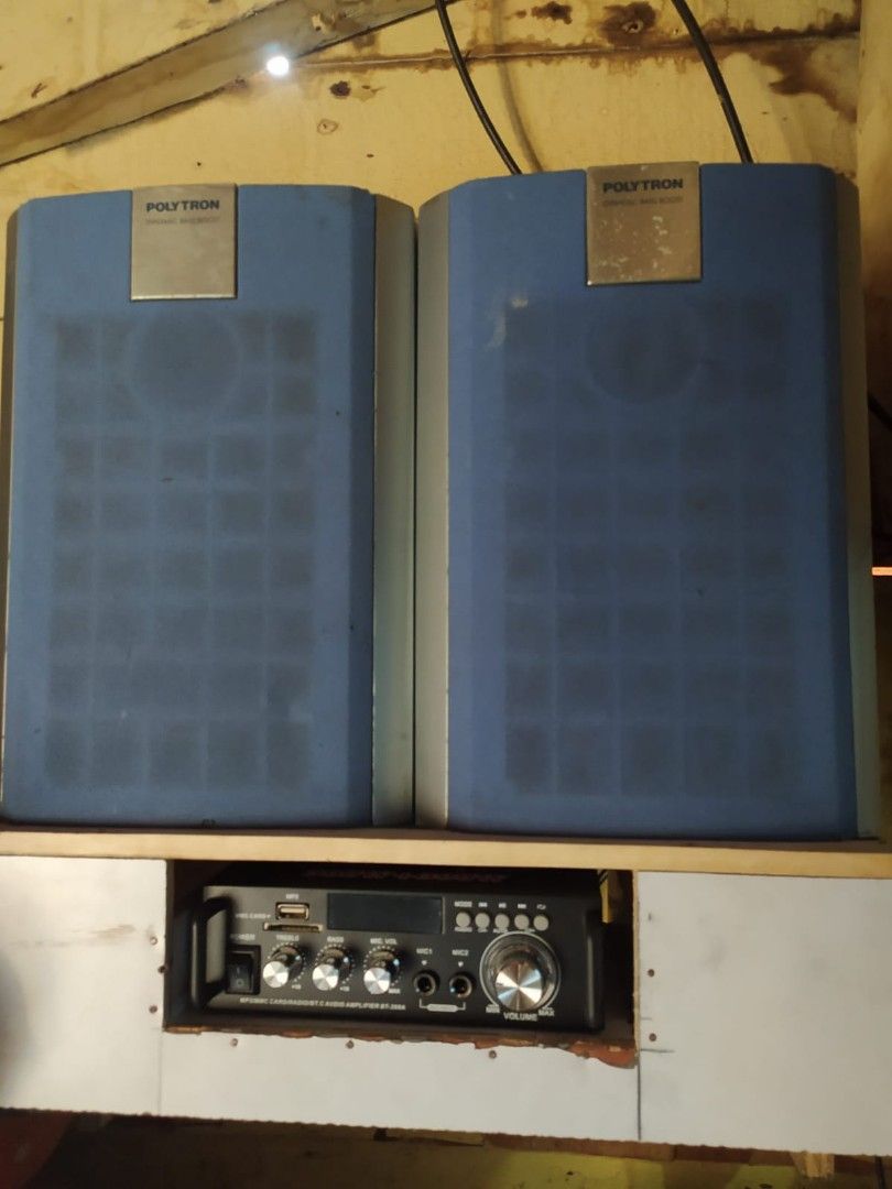 Salon speaker plus ampli dari politron, Elektronik, Audio di Carousell