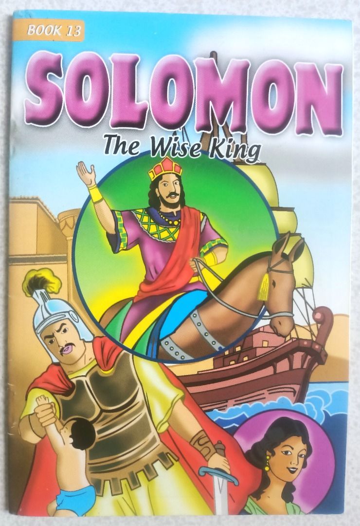 Solomon : The Wise King Illustrated Bible Book for Children, Hobbies ...