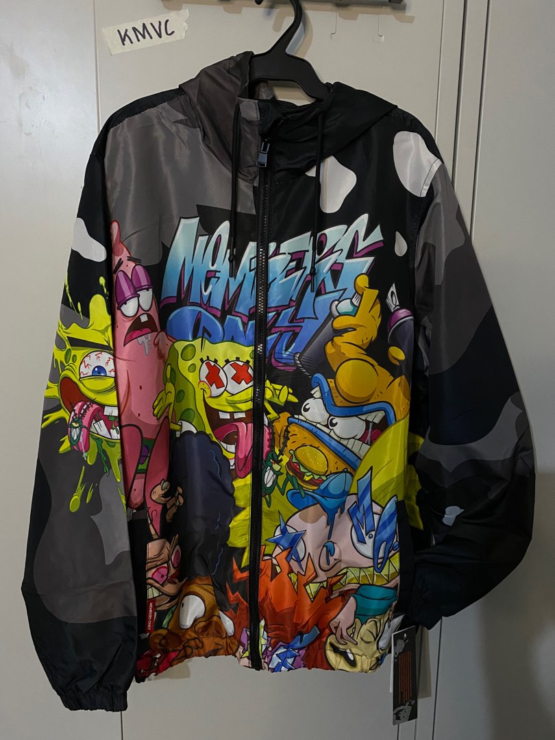 Spongebob Members Only Nickelodeon Jacket, Men's Fashion, Coats ...
