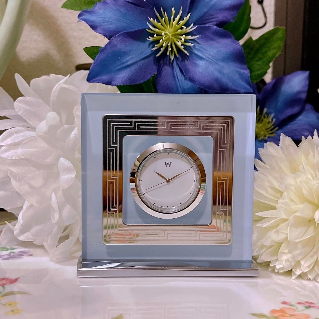 The Perfect Gift WEDGWOOD Intergrio Greek Key Pattern Neo Clock Blue ...