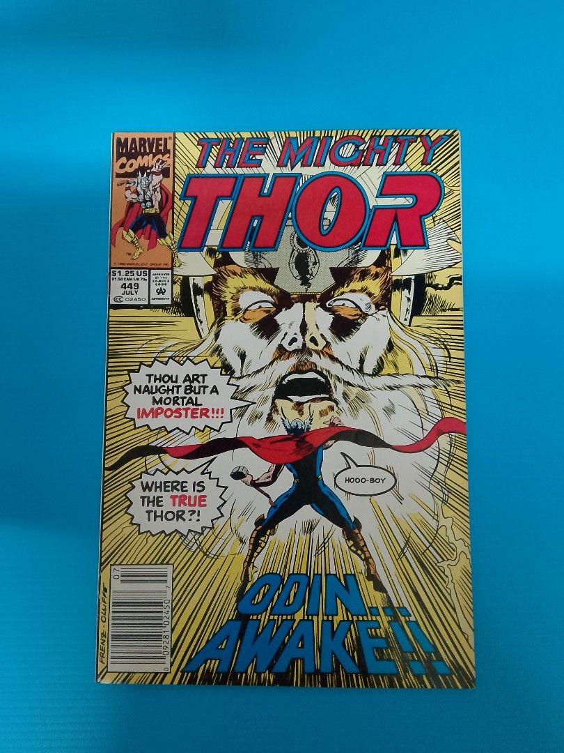 Thor #449 ( Ron Frenz - Cover Art ) Marvel Copper Age Issue, Hobbies ...