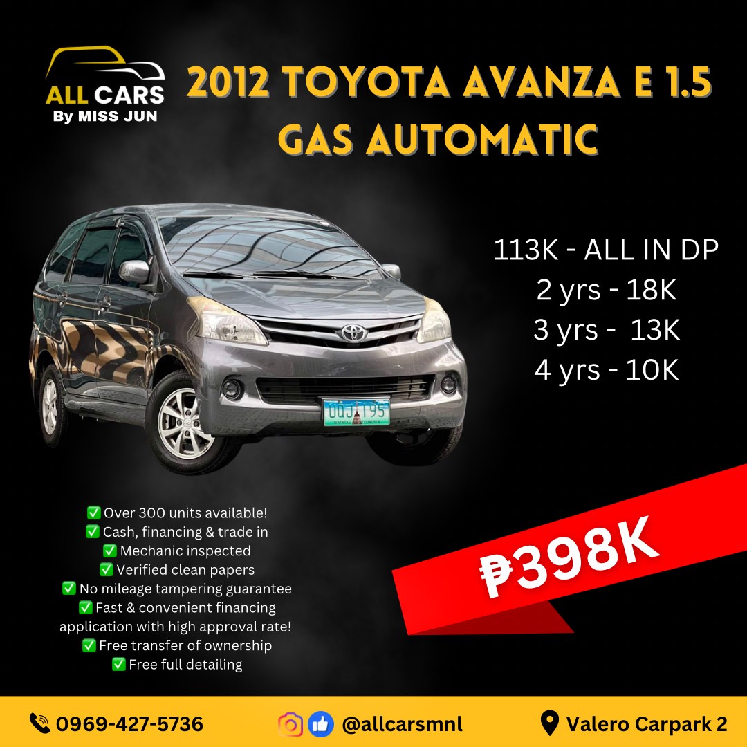Toyota Avanza 1.5 G Auto, Cars for Sale, Used Cars on Carousell