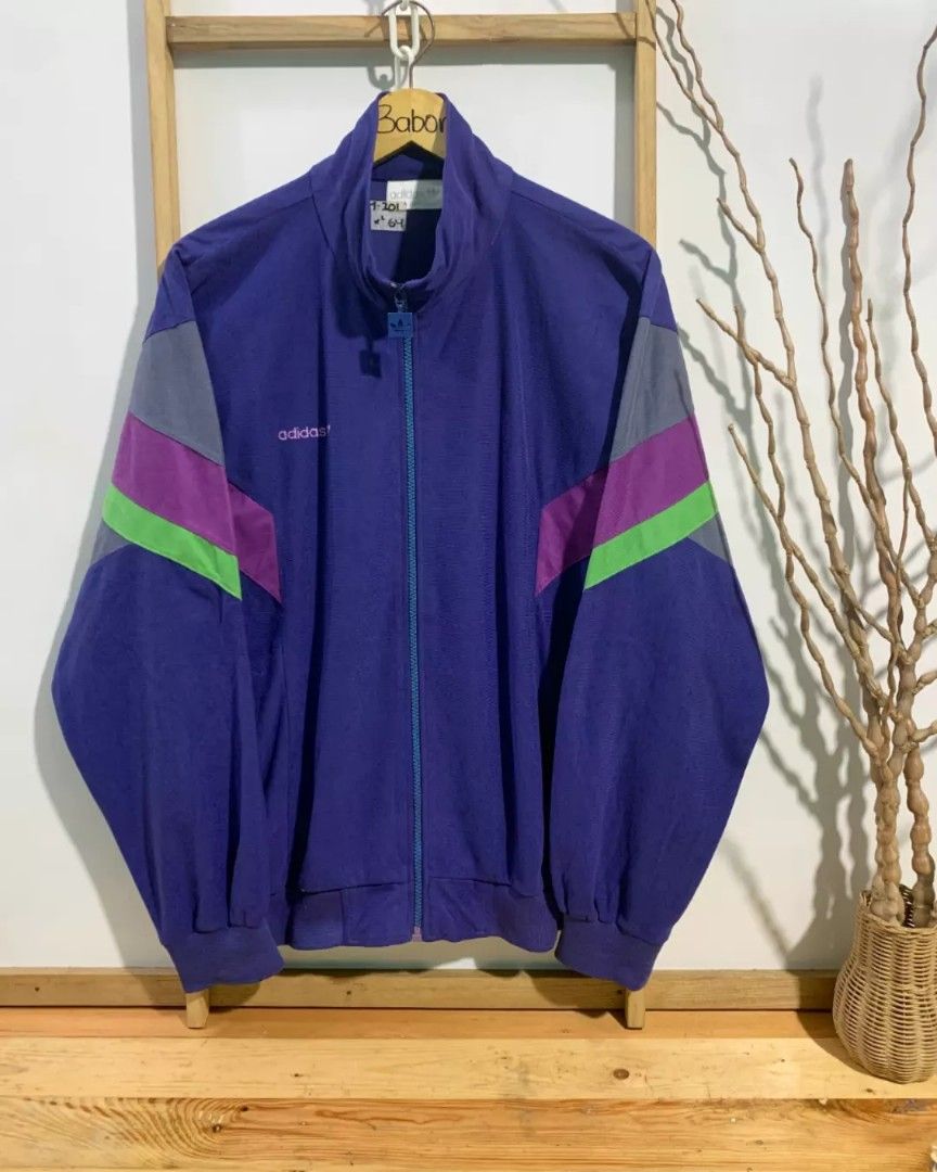 Vintage Adidas Colorblock Track Jacket, Fesyen Pria, Pakaian , Baju ...