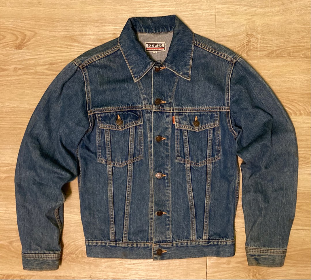 Vintage EDWIN Denim Jacket, Men's Fashion, Coats, Jackets and Outerwear on Carousell