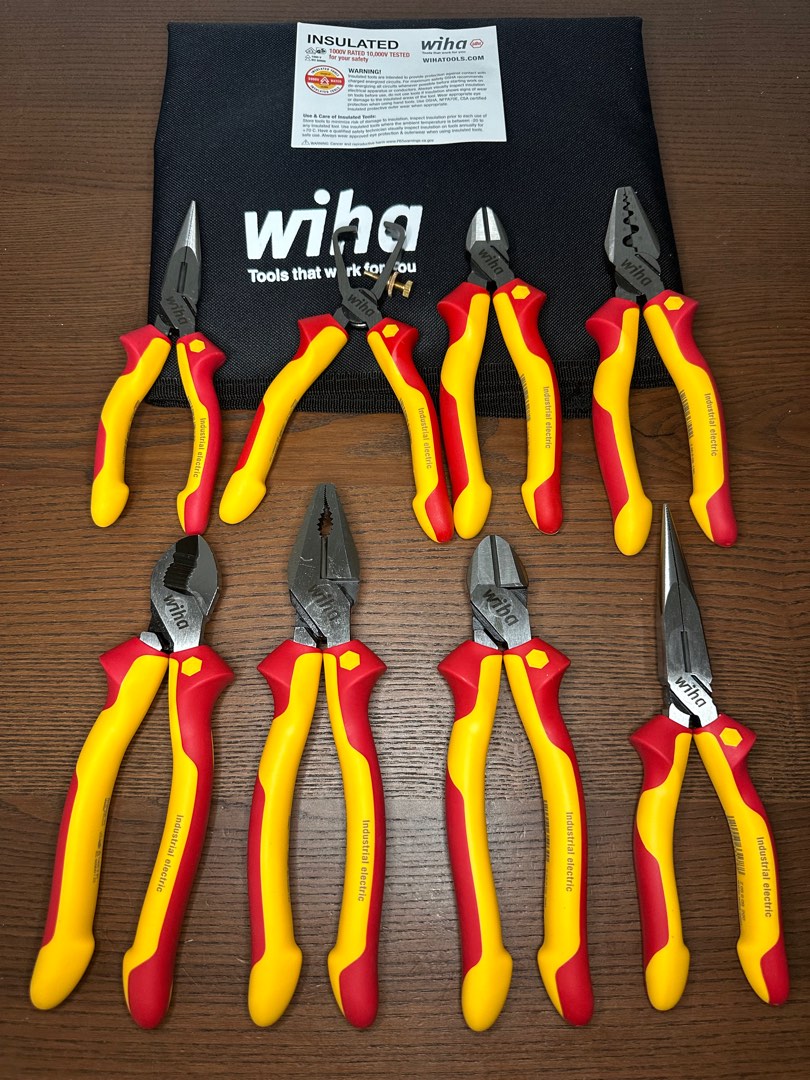 Wiha 32987 Insulated Industrial Tools Pliers / Cutters / Crimper / Wire ...