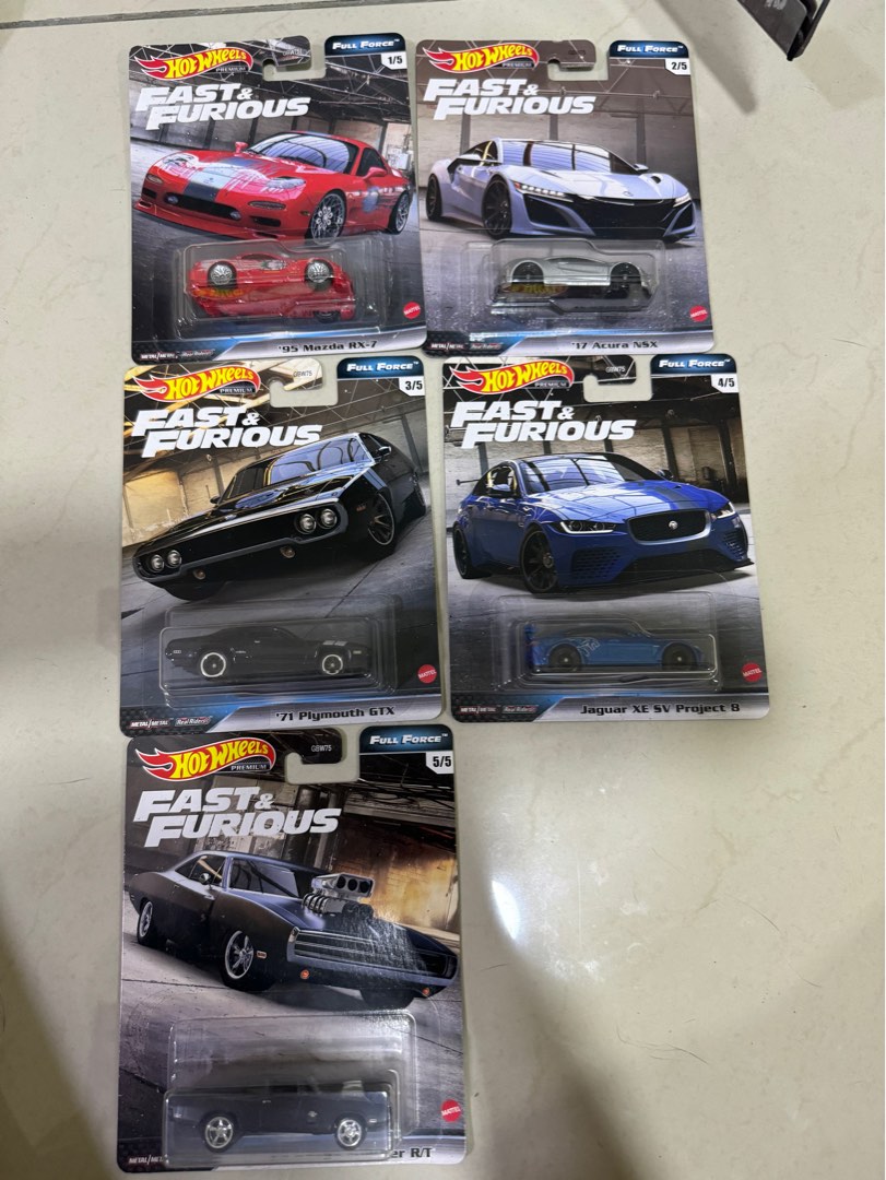 2020 Premium Fast & Furious Full Force Set 5car, Hobbies & Toys, Toys ...