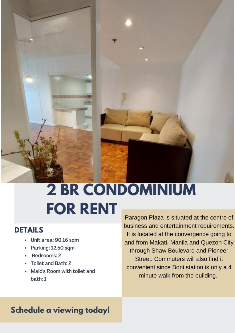 2 bedroom condominium with parking for rent at Paragon Plaza in ...