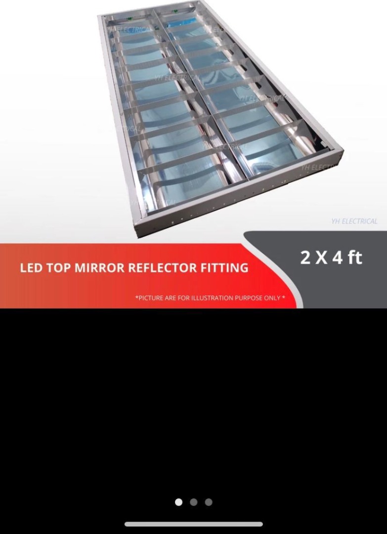 2x4 feet Ceiling light LED Top Mirror Reflector fitting (2X4 feet ...