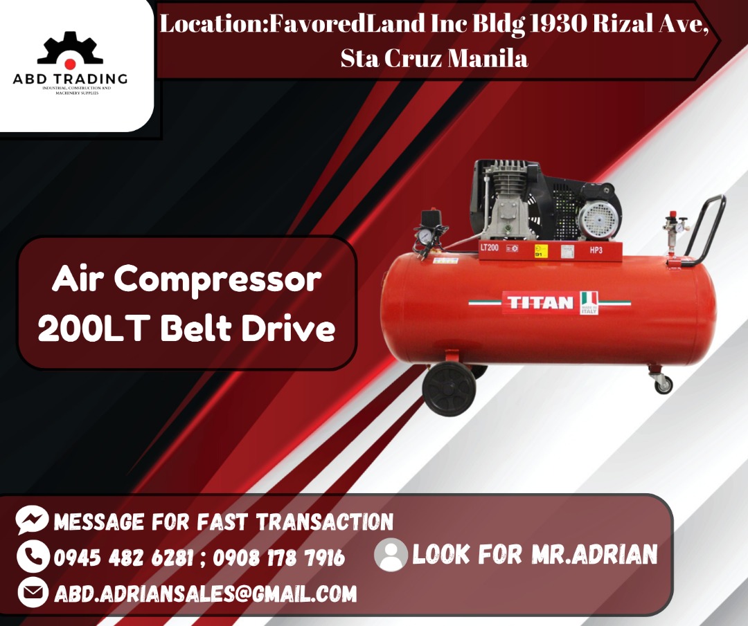 Air Compressor 200LT Belt Drive, Commercial & Industrial, Construction ...